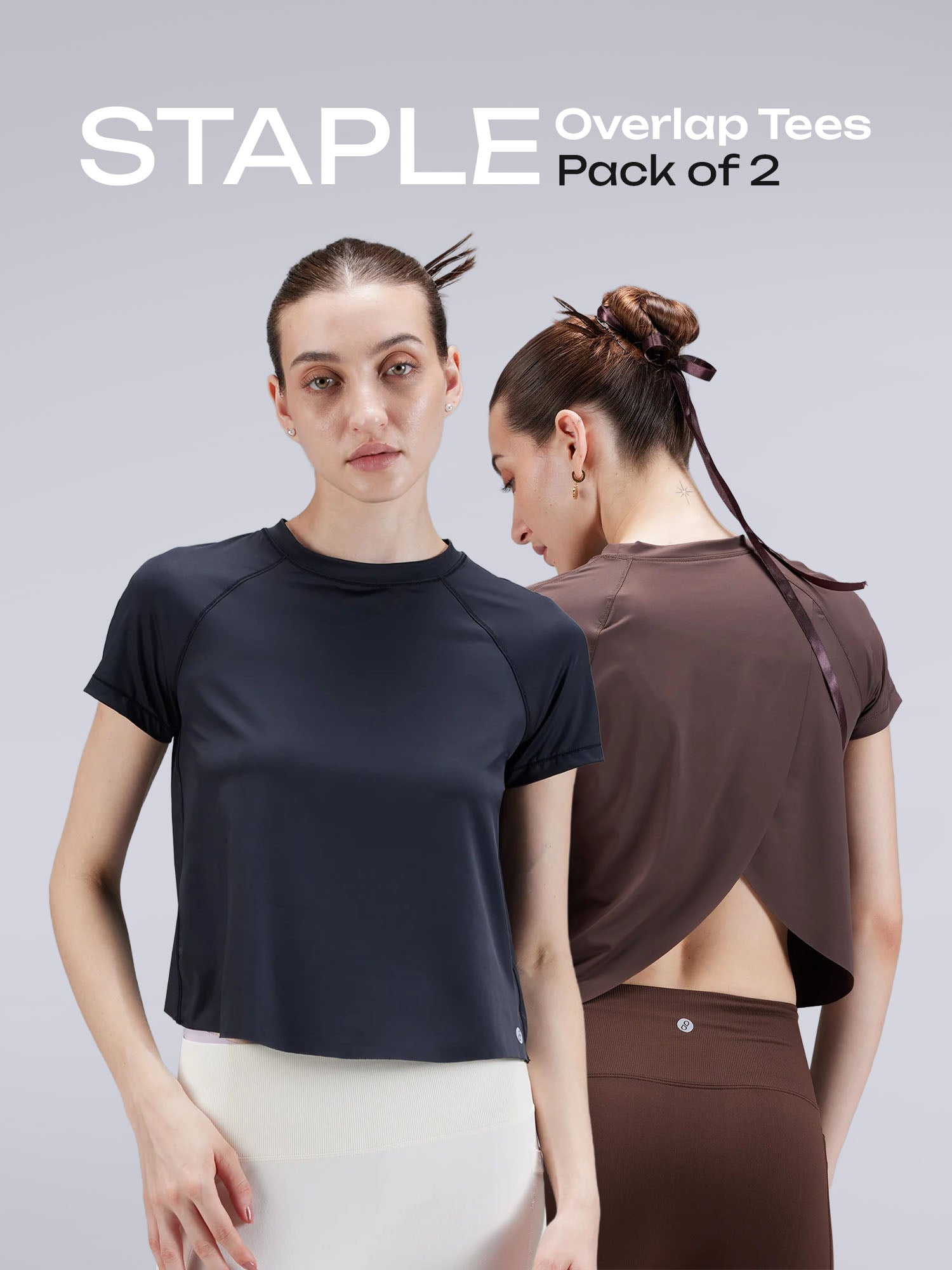 Staple Overlap Tees - Pack of 2 – CAVA Athleisure Pvt Ltd