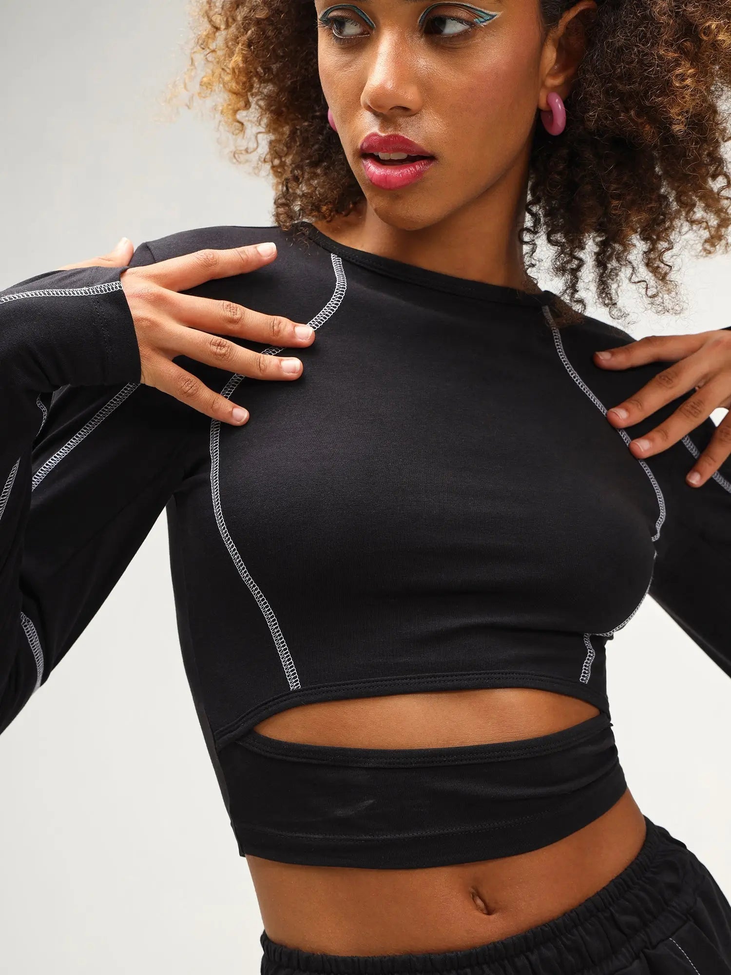 Kenya Black Punk Long Sleeve Top - CAVA athleisure – CAVA Athleisure ...